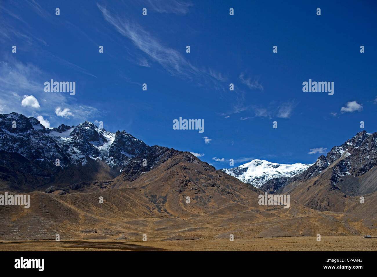 Peru between Cuzco and Puno at an elevation of over 14,000 feet, with ...