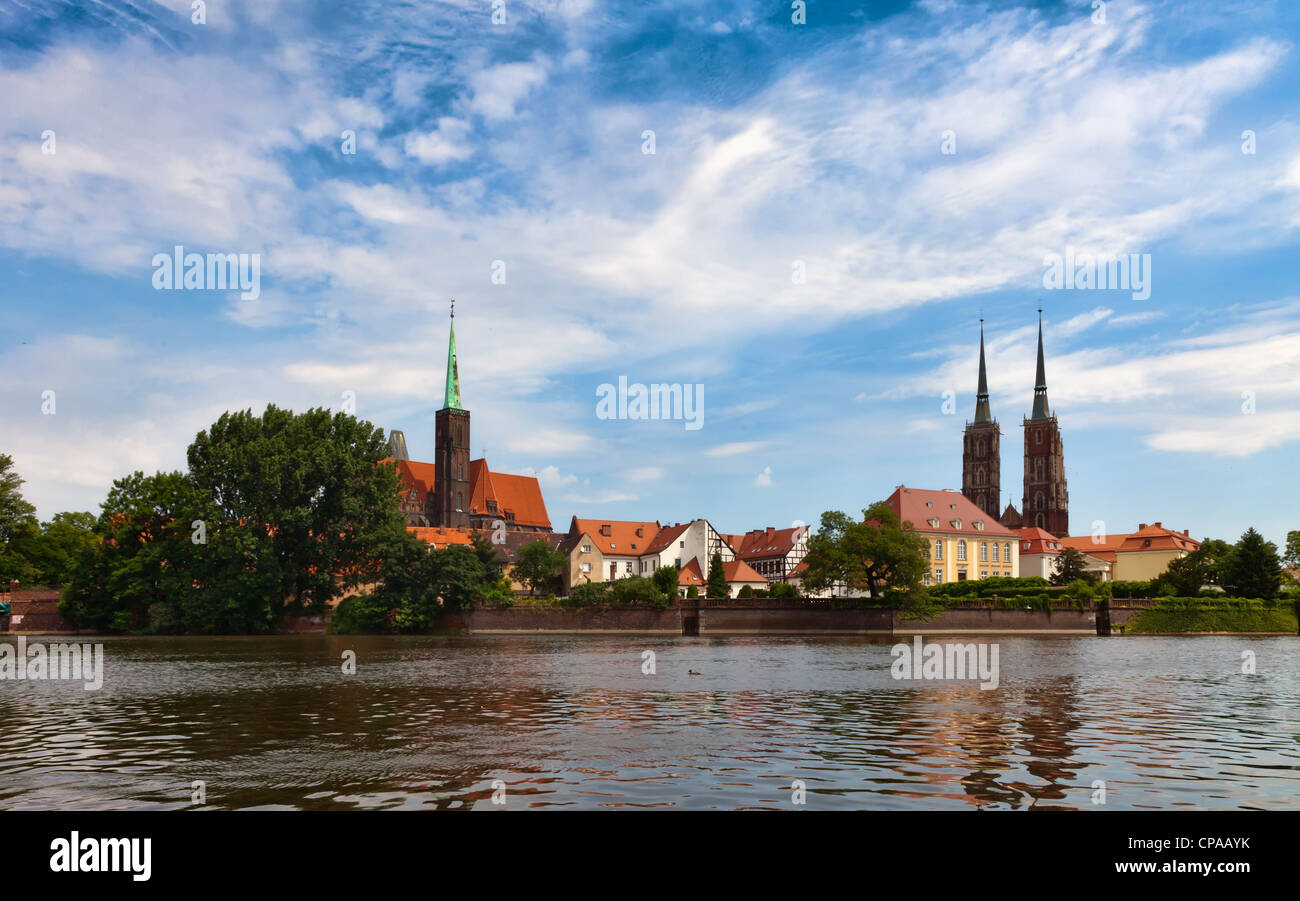 Cathedral church in Wrocław, Poland, view from the Katedralna Street Stock Photo - Alamy