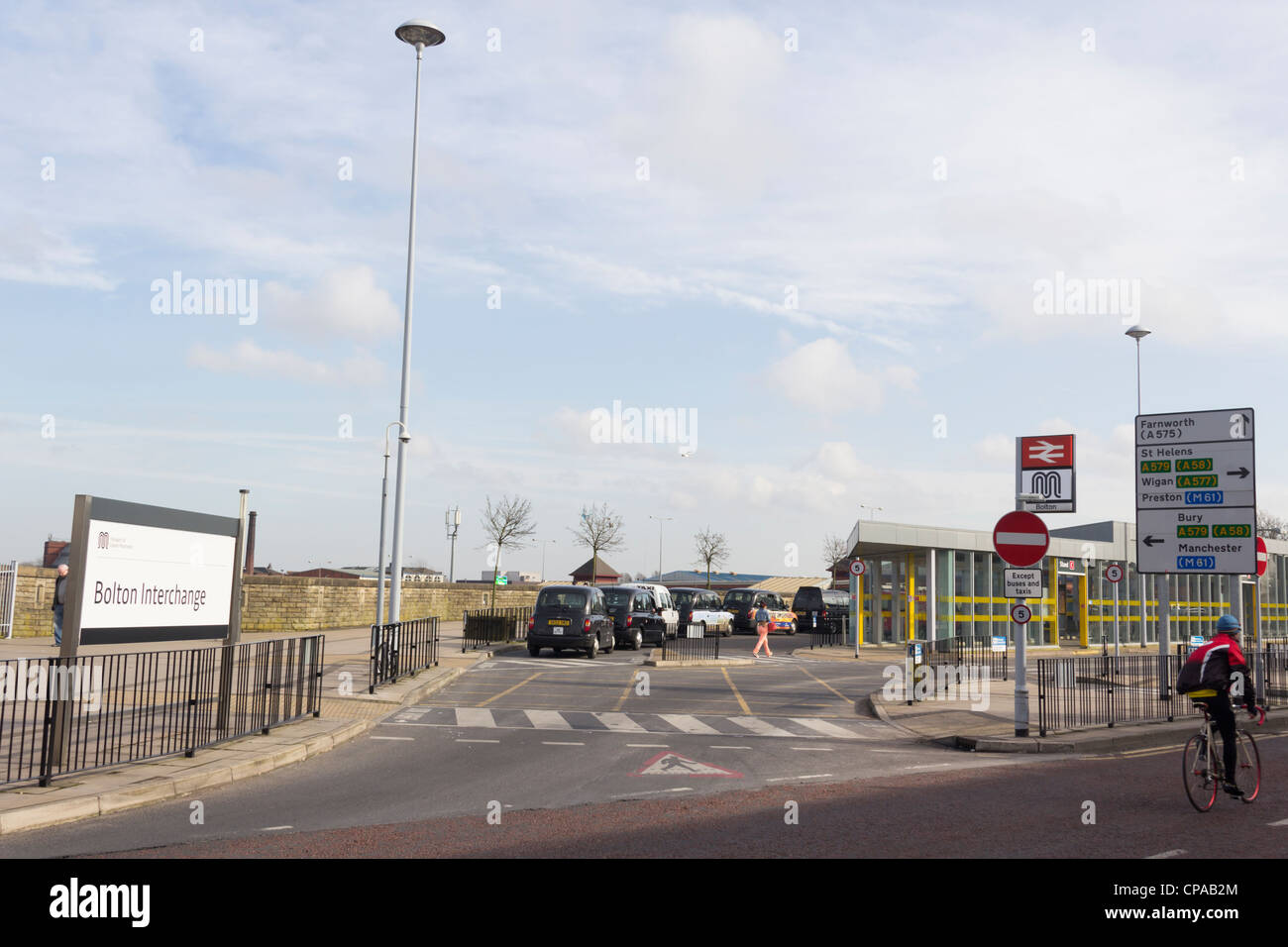 The entrance to the bus/rail interchange and taxi rank on Newport ...