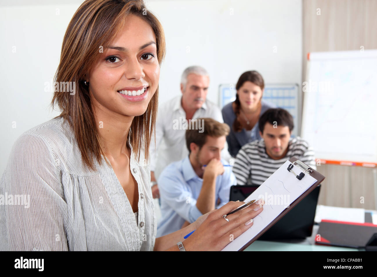 Working group at the office Stock Photo - Alamy