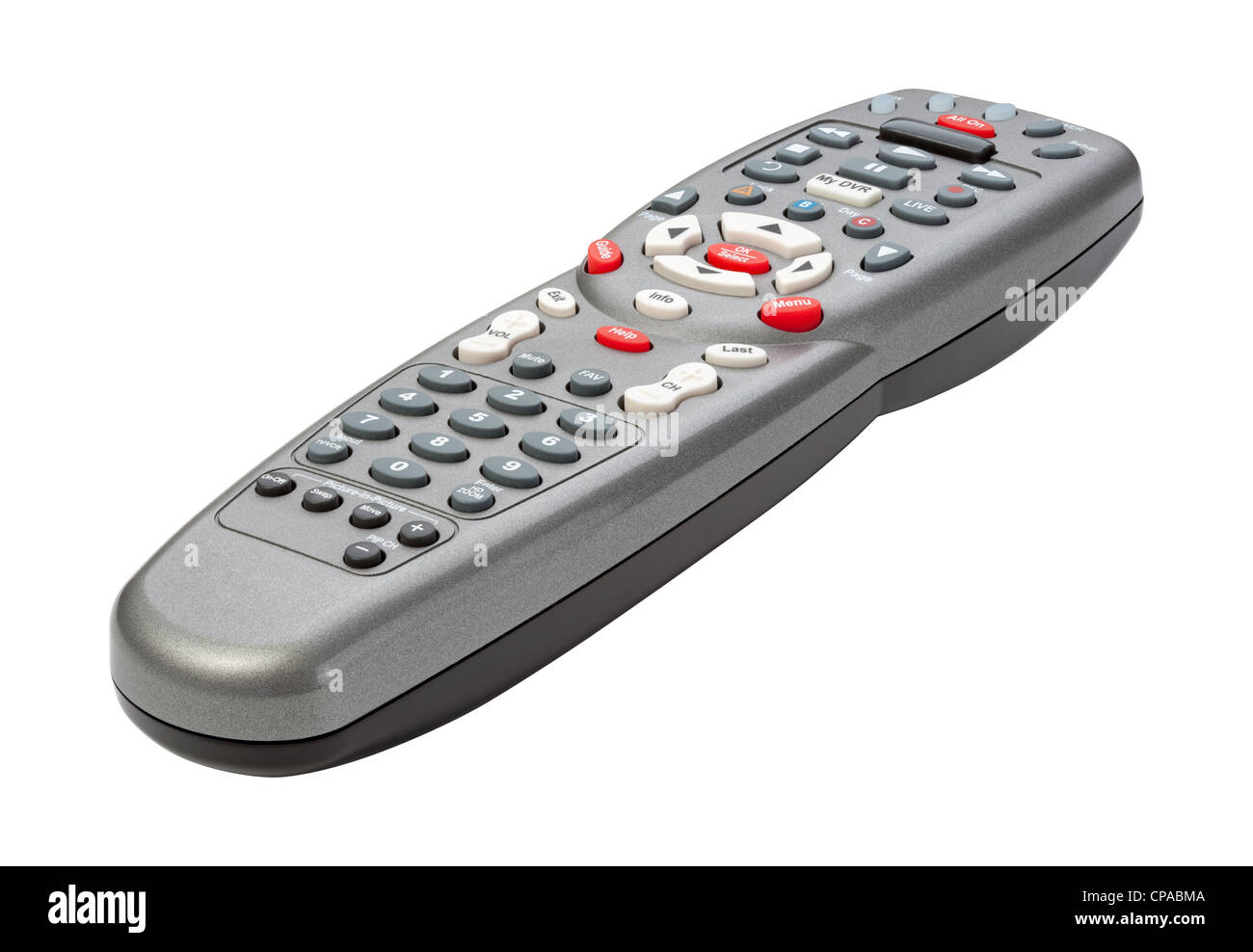 Remote Control Isolated on a white background. Full focus front to back ...