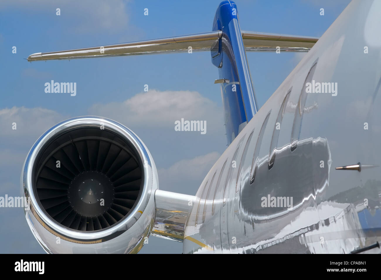 Civil airplane fuselage, tail unit and jet Stock Photo - Alamy