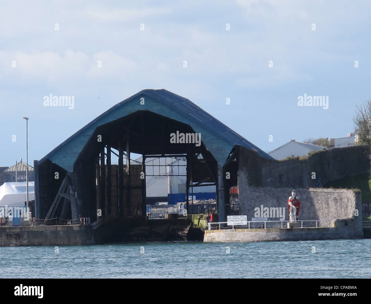 UK Devon Plymouth Slip No 1 in the south dock of Devonport Dockyard ...