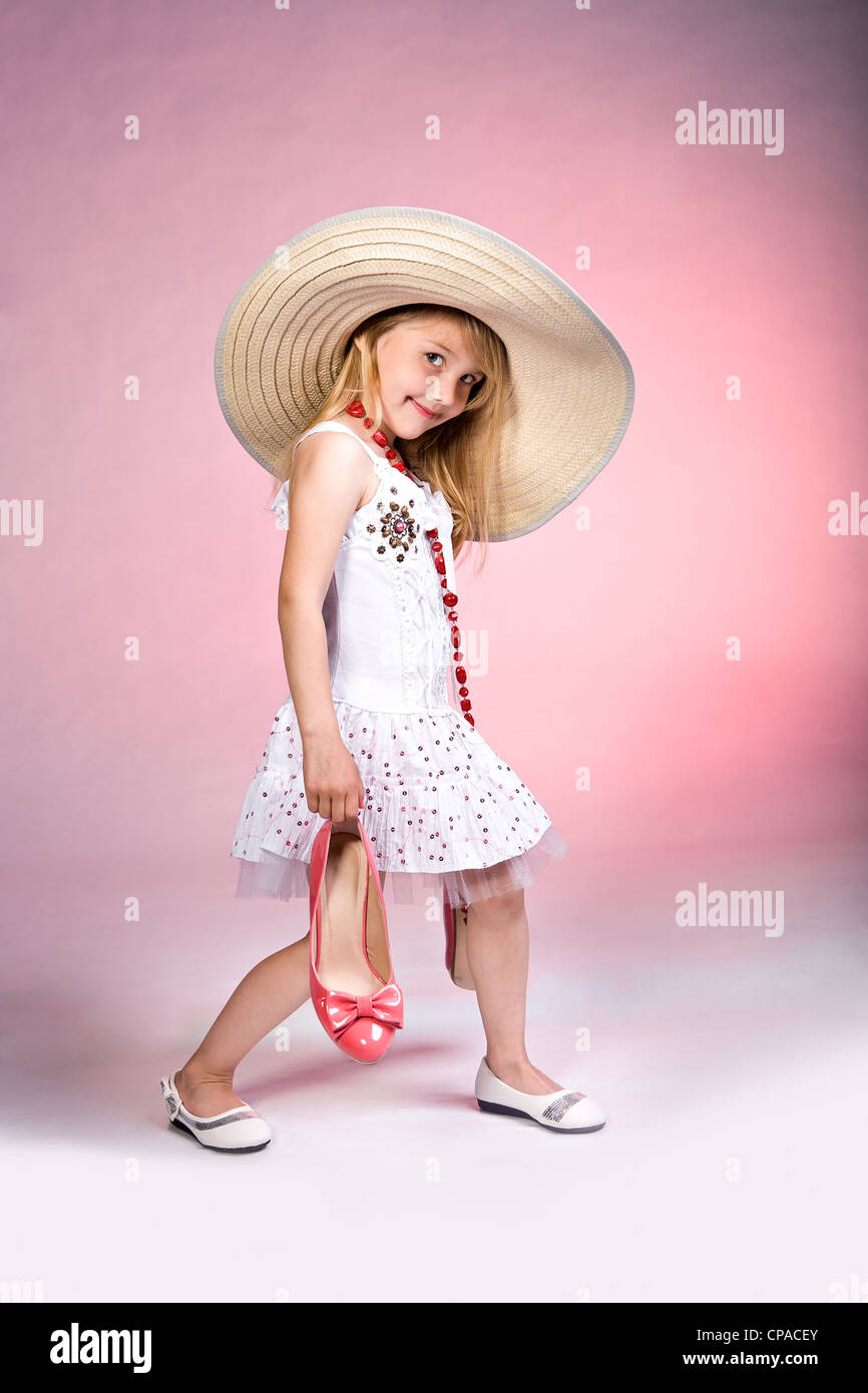 portrait of young girl as a fashion model on the stage Stock Photo - Alamy