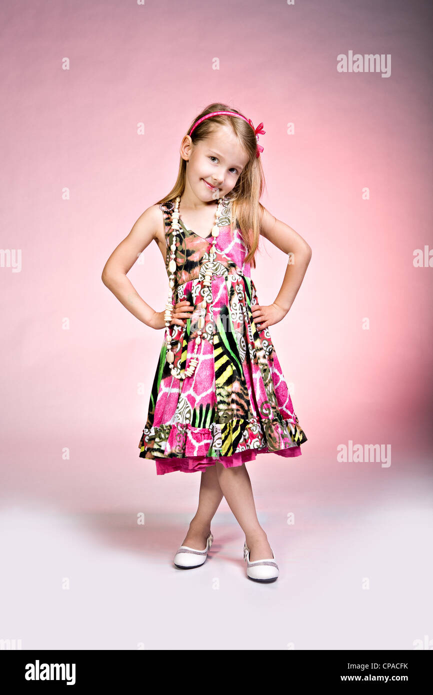 portrait of young girl as a fashion model on the stage Stock Photo - Alamy