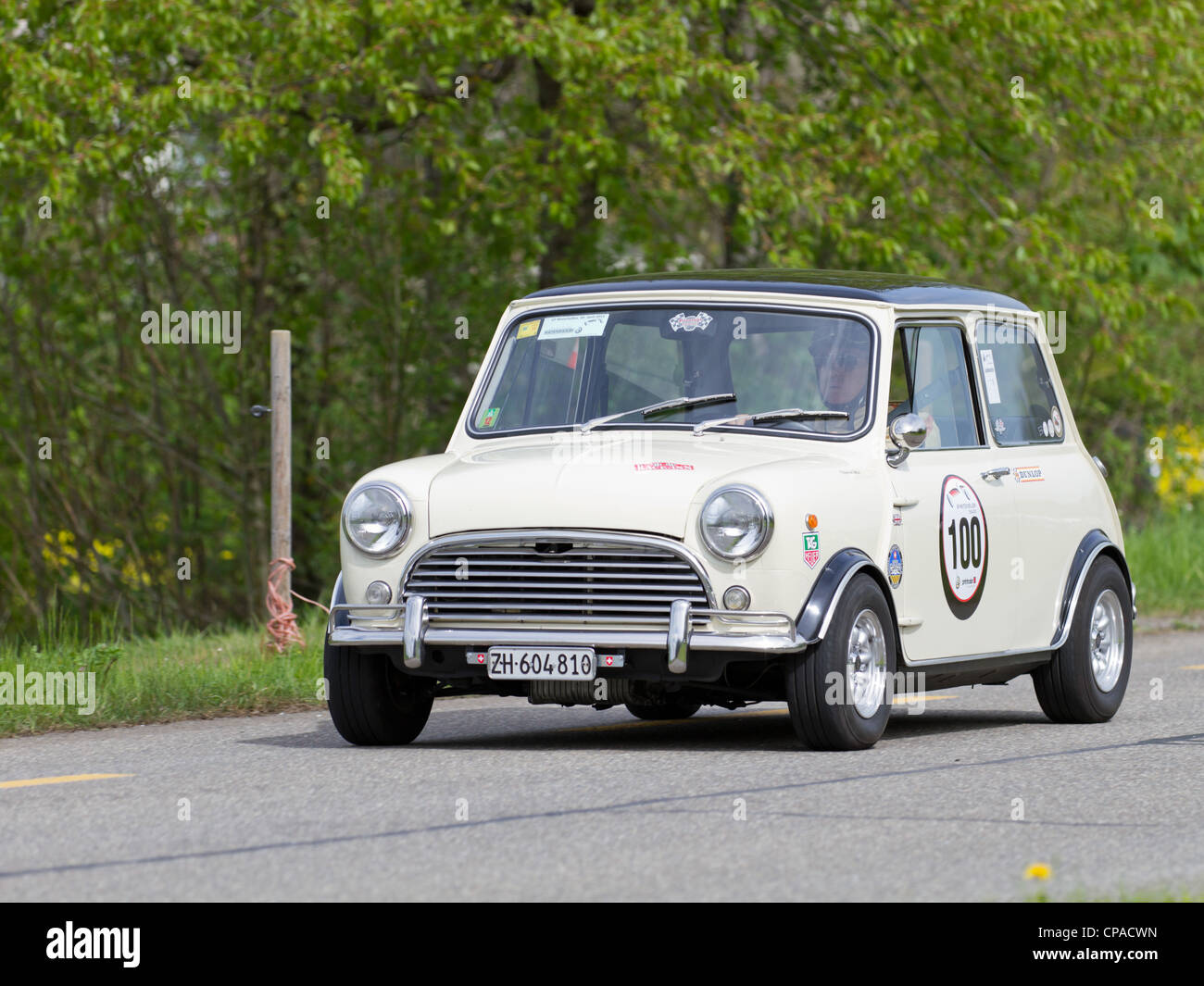 Vintage race touring car Morris Mini Cooper S from 1969 at Grand Prix ...