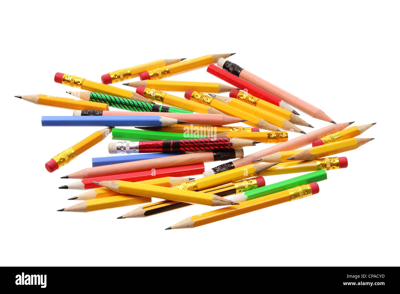 Pile of Pencils Stock Photo - Alamy