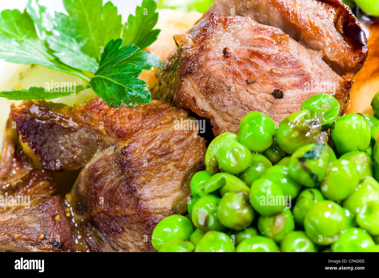 Chef's Presentation Dish - Rump of Lamb Stock Photo - Alamy