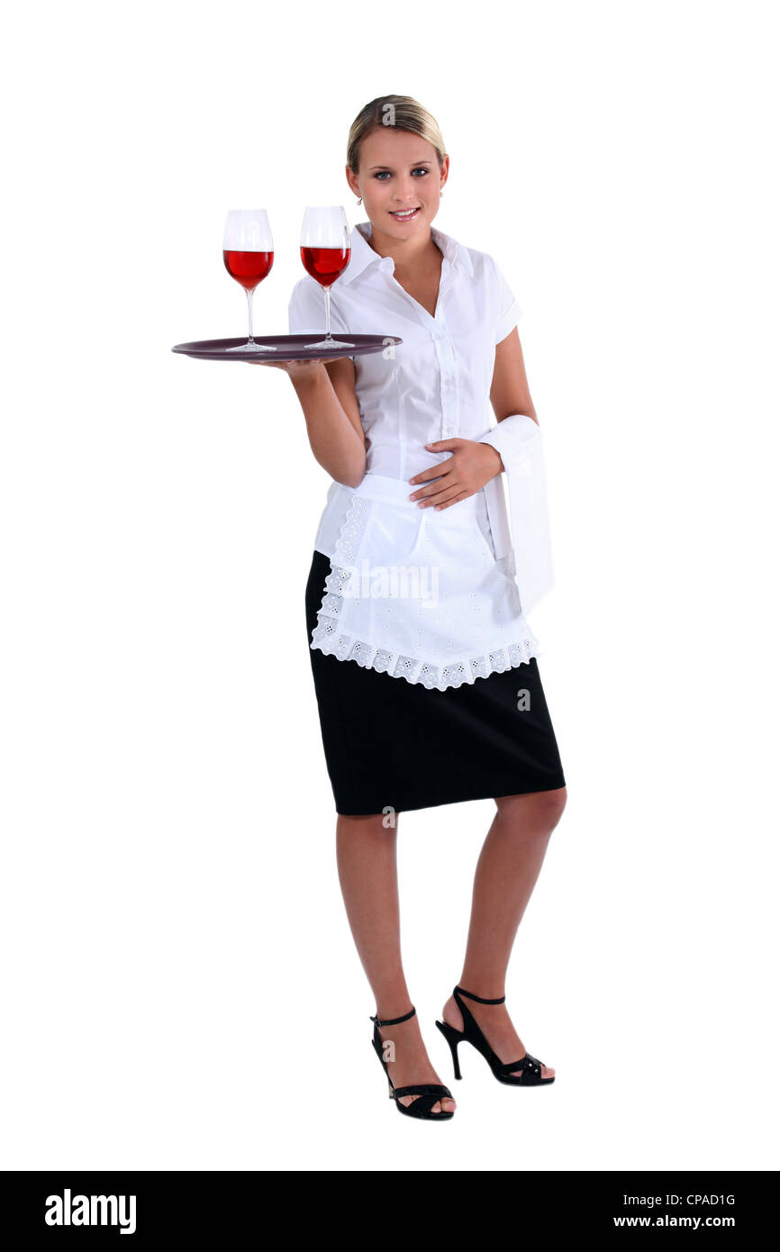 Waitress Cut Out Stock Images & Pictures - Alamy