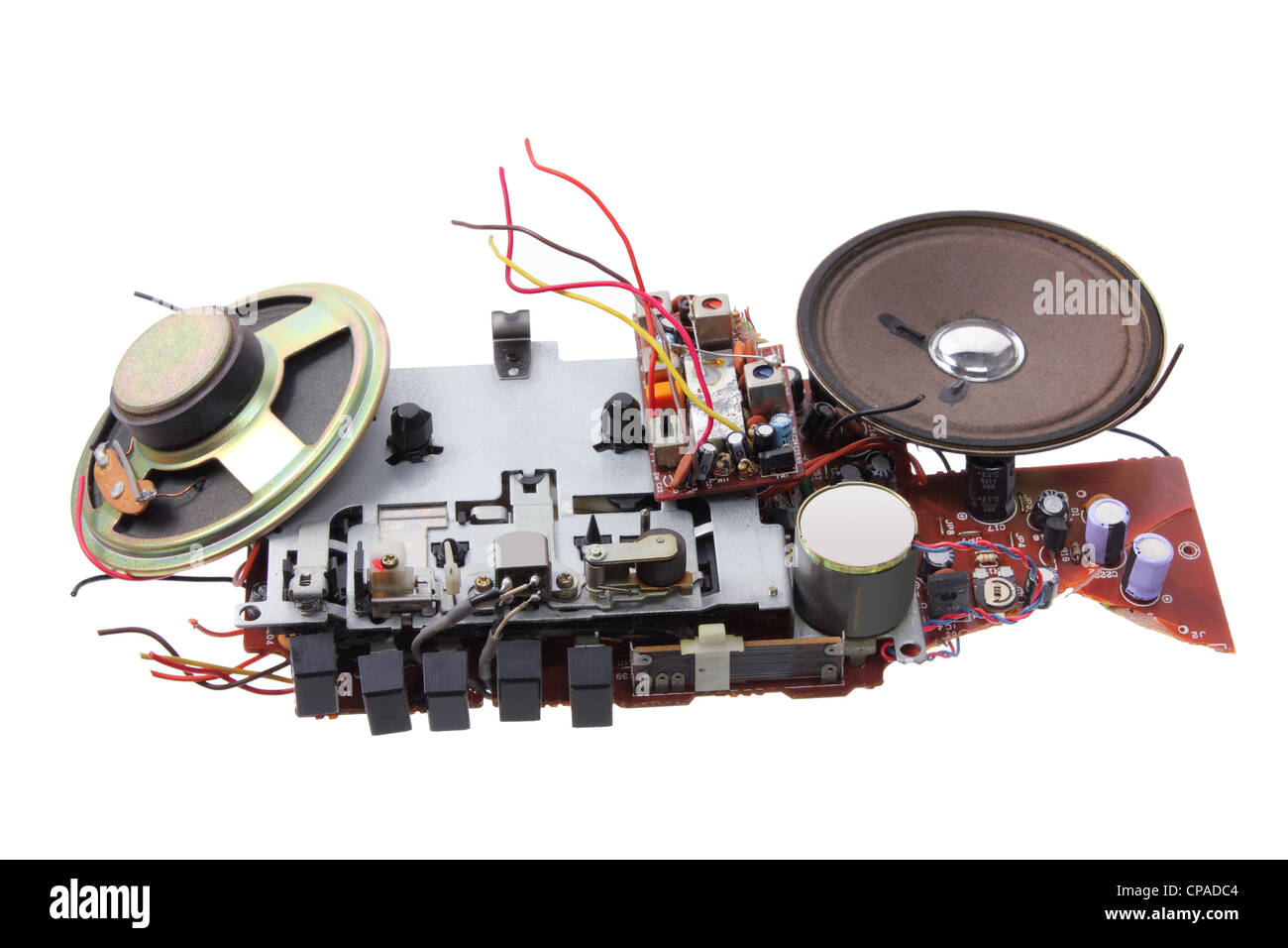 Broken Radio Cassette Player Stock Photo - Alamy