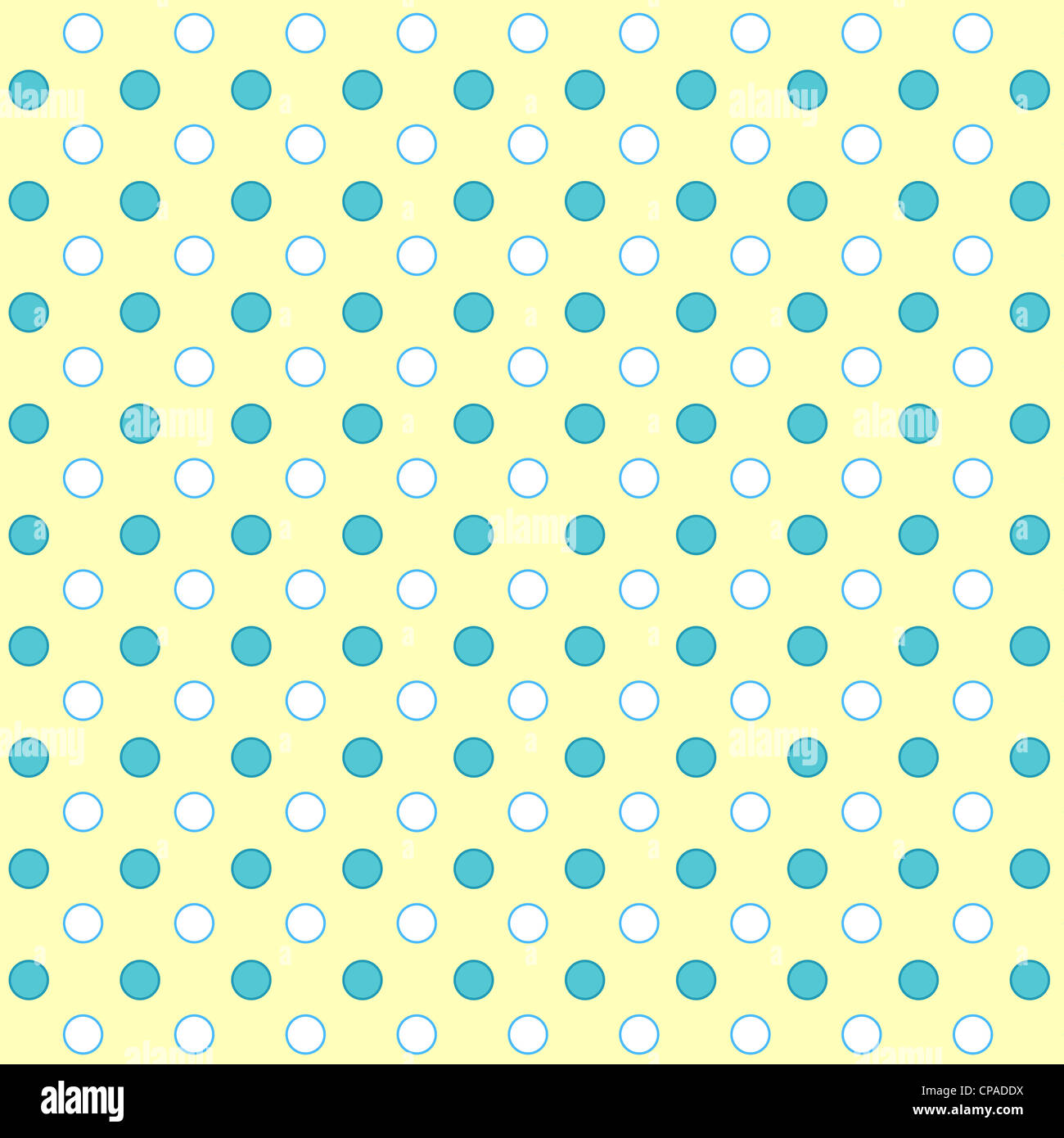 Polka dots pattern in blue, white and yellow Stock Photo - Alamy