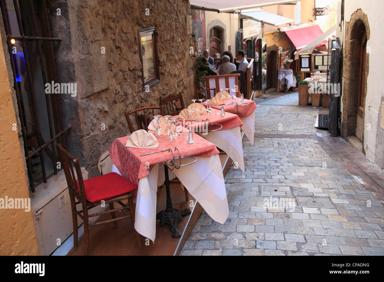 Restaurant, Le Suquet, Old Town, Cannes, Cote d Azur, French Riviera ...