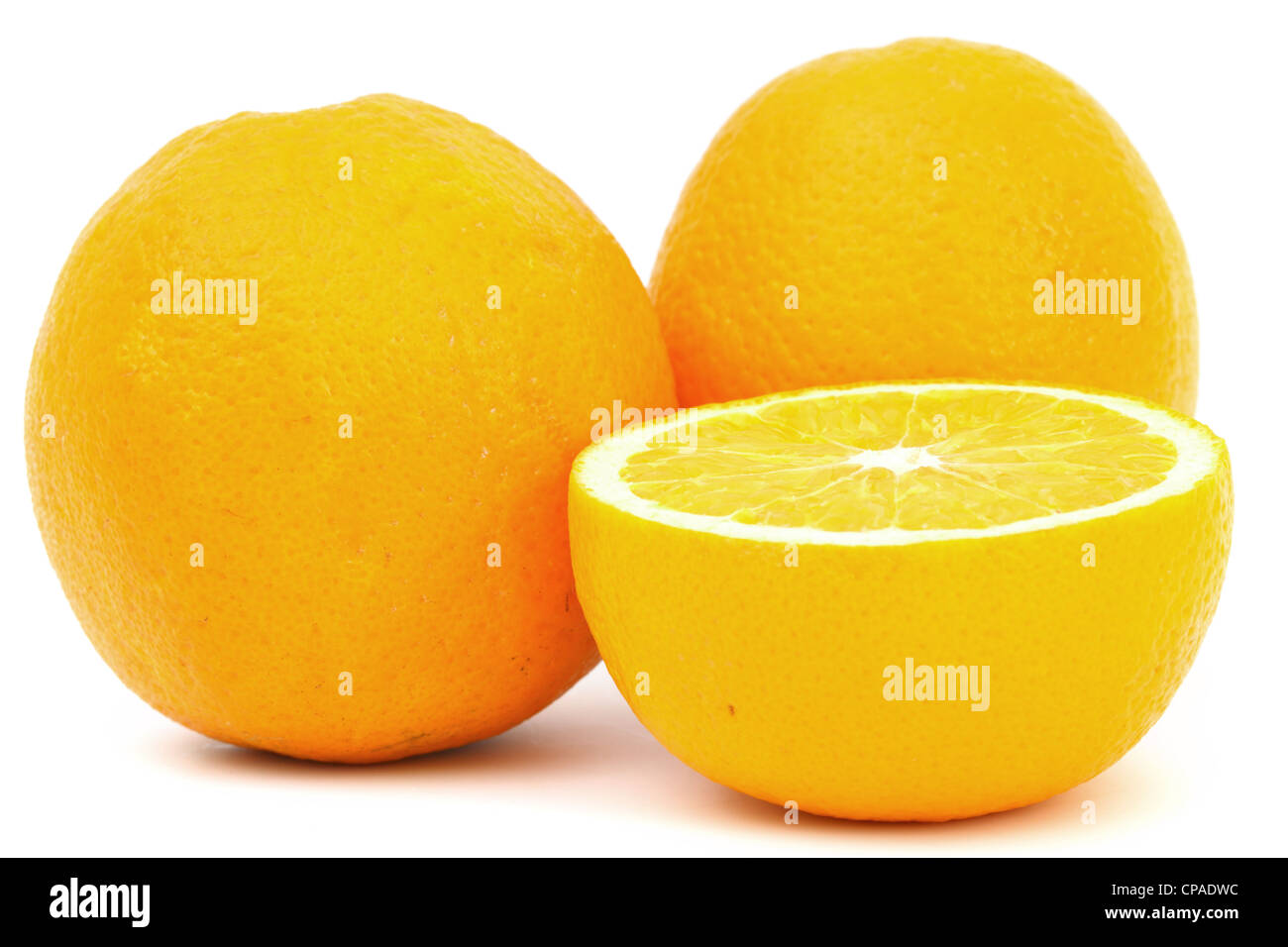 Ripe orange isolated on white background Stock Photo - Alamy