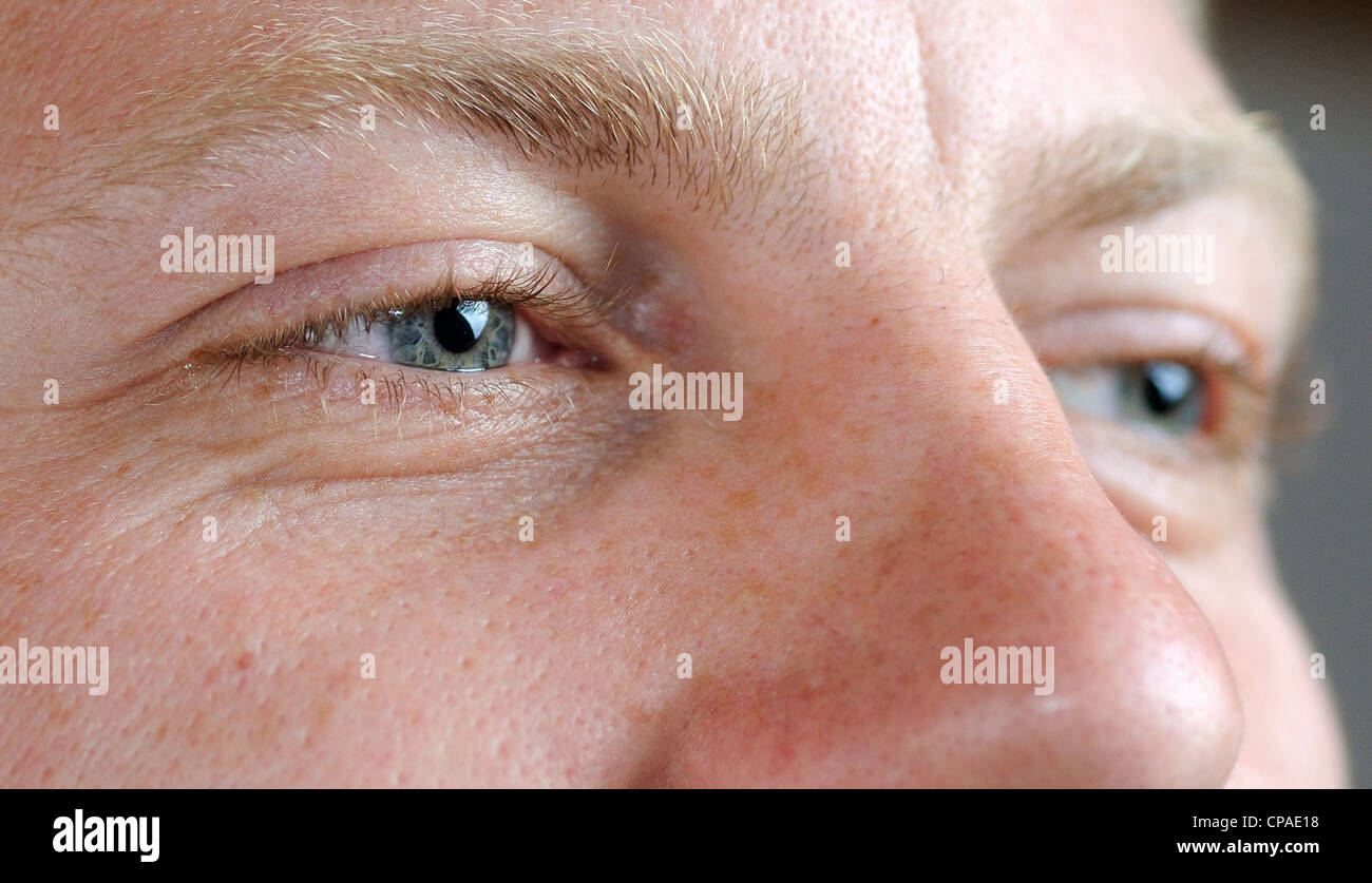 Macro shoot of adult man face Stock Photo - Alamy
