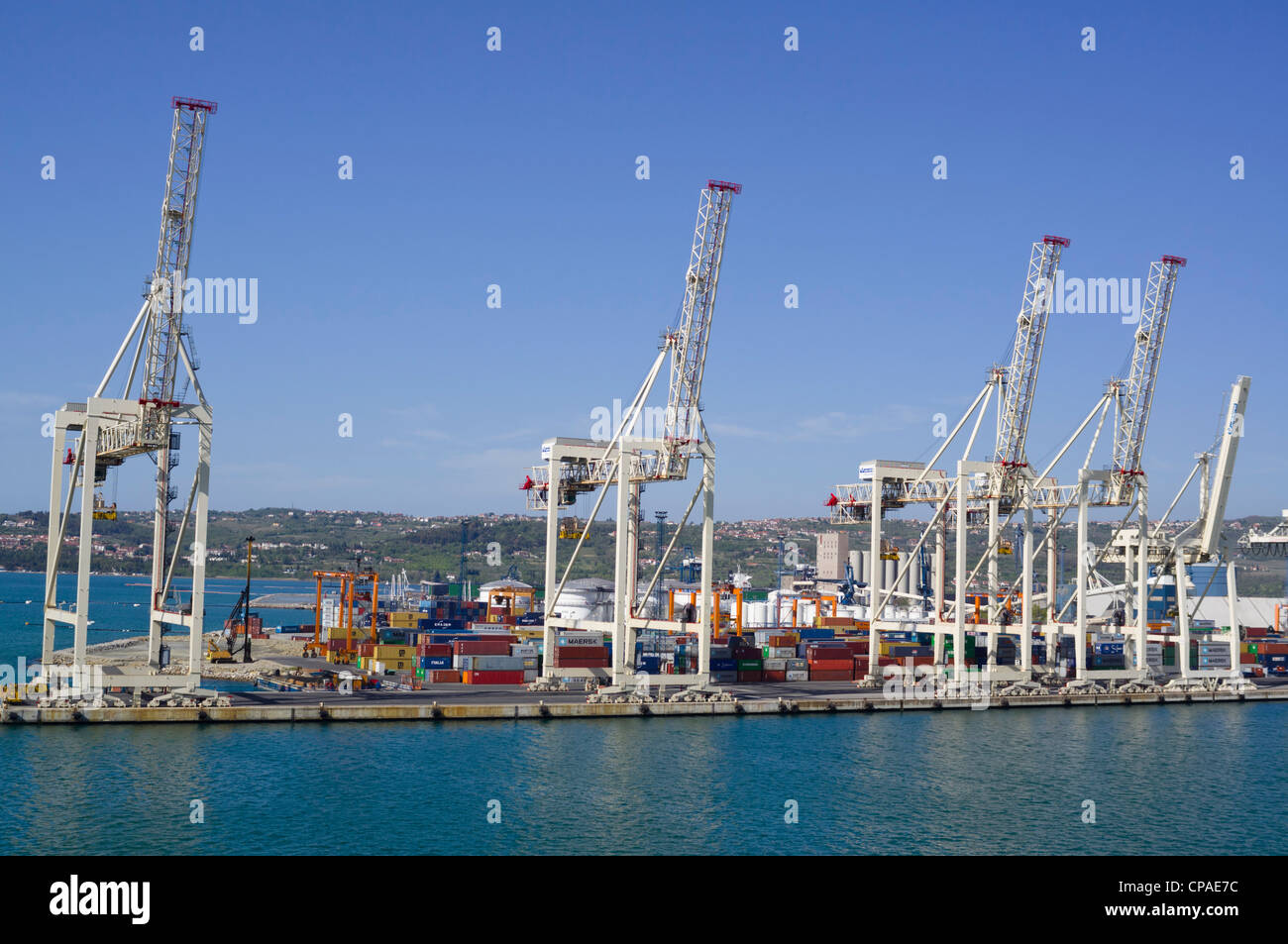 Koper, Slovenia - container port docks Stock Photo - Alamy