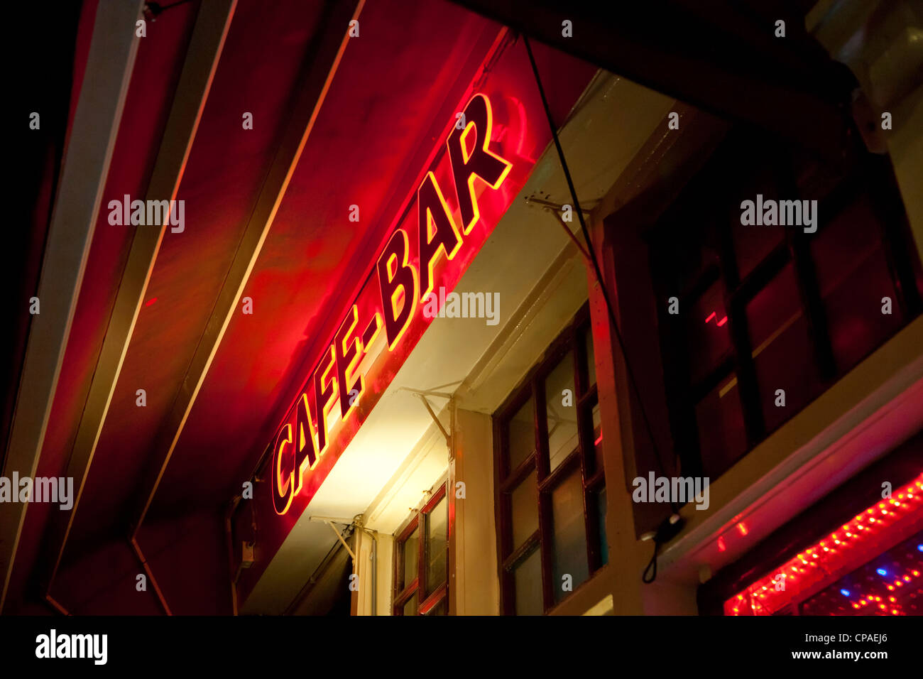 Sign cafe bar amsterdam hi-res stock photography and images - Alamy