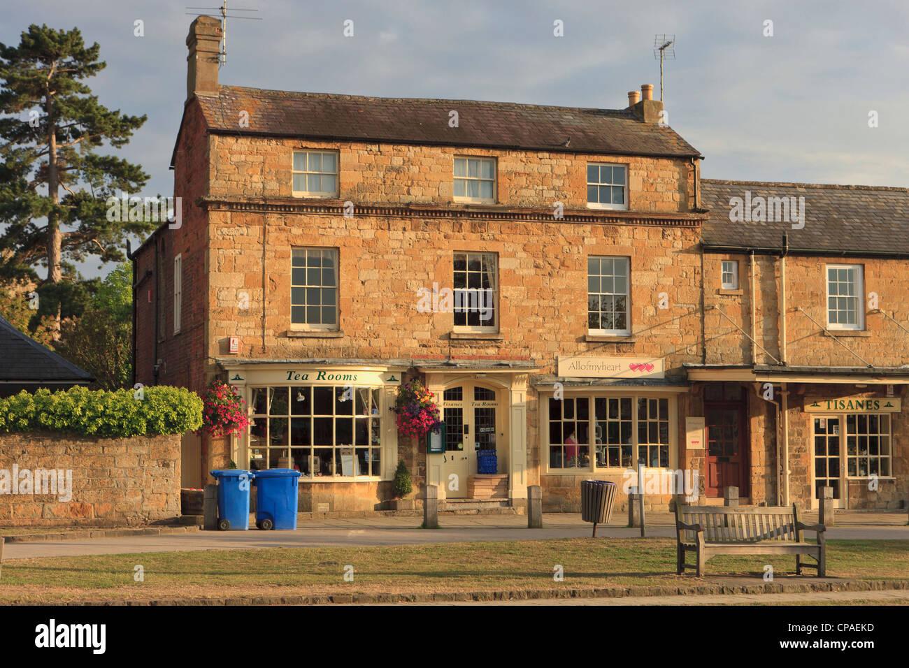 Typical shops in stone buildings. Broadway, a small village in ...