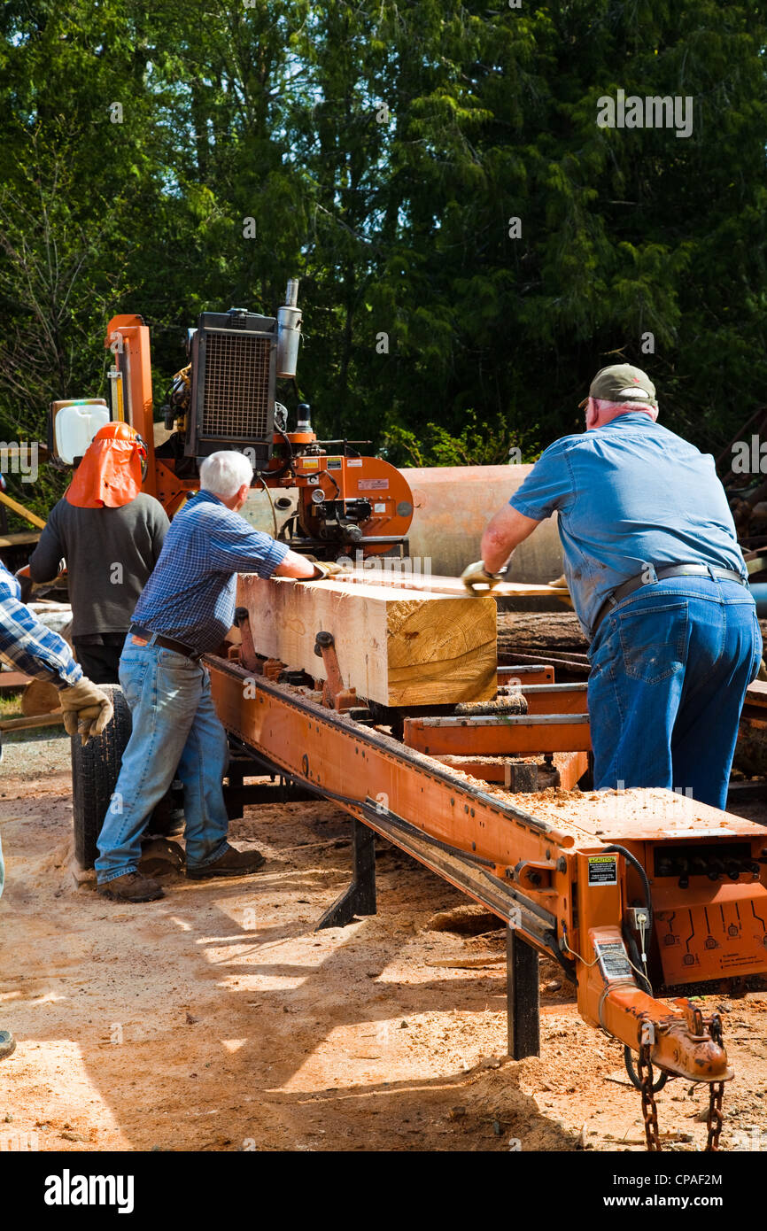 Saw mill worker hi-res stock photography and images - Alamy