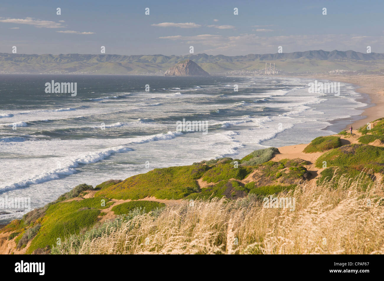 USA, California, Montana de Oro State Park. Hiking trails along the ...