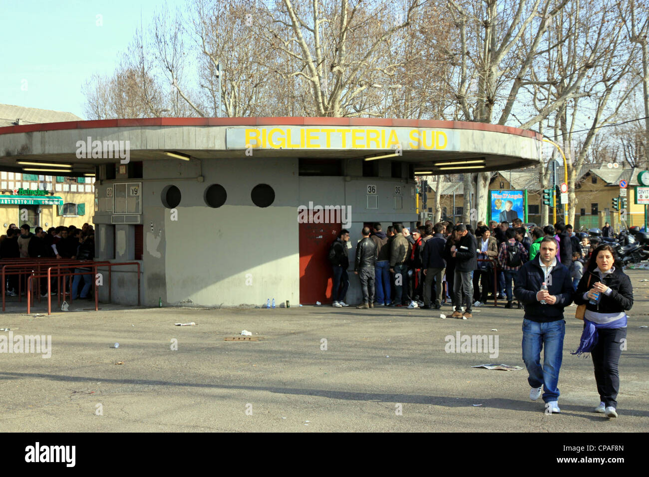 The outside ticket box of San Siro Stadium in Milan Stock Photo - Alamy