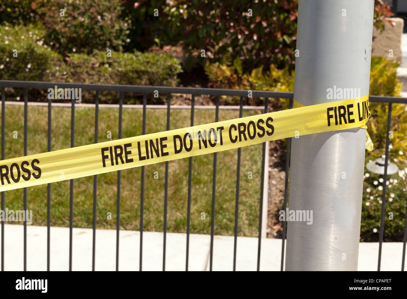 Fire scene tape hi-res stock photography and images - Alamy