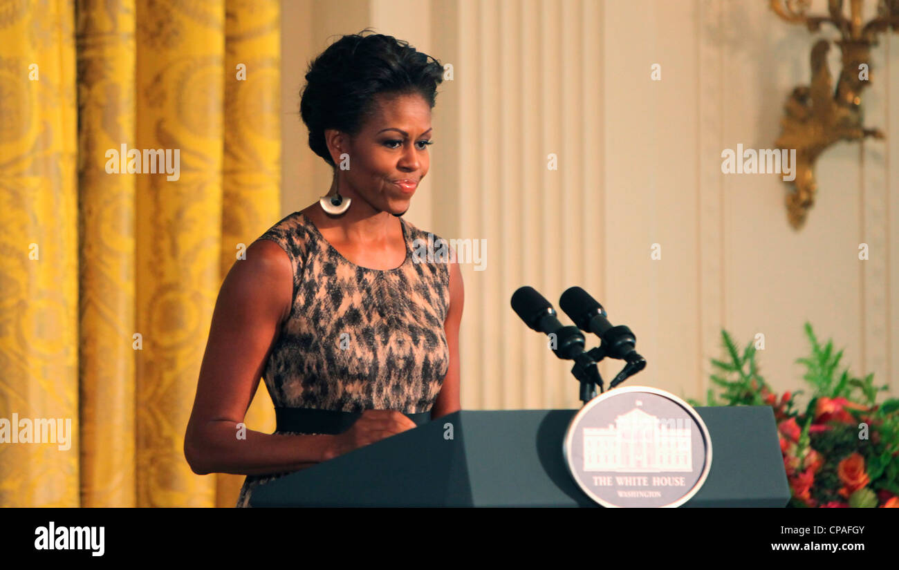 Michelle Obama speaks at a luncheon for the Winners of the 2011 ...