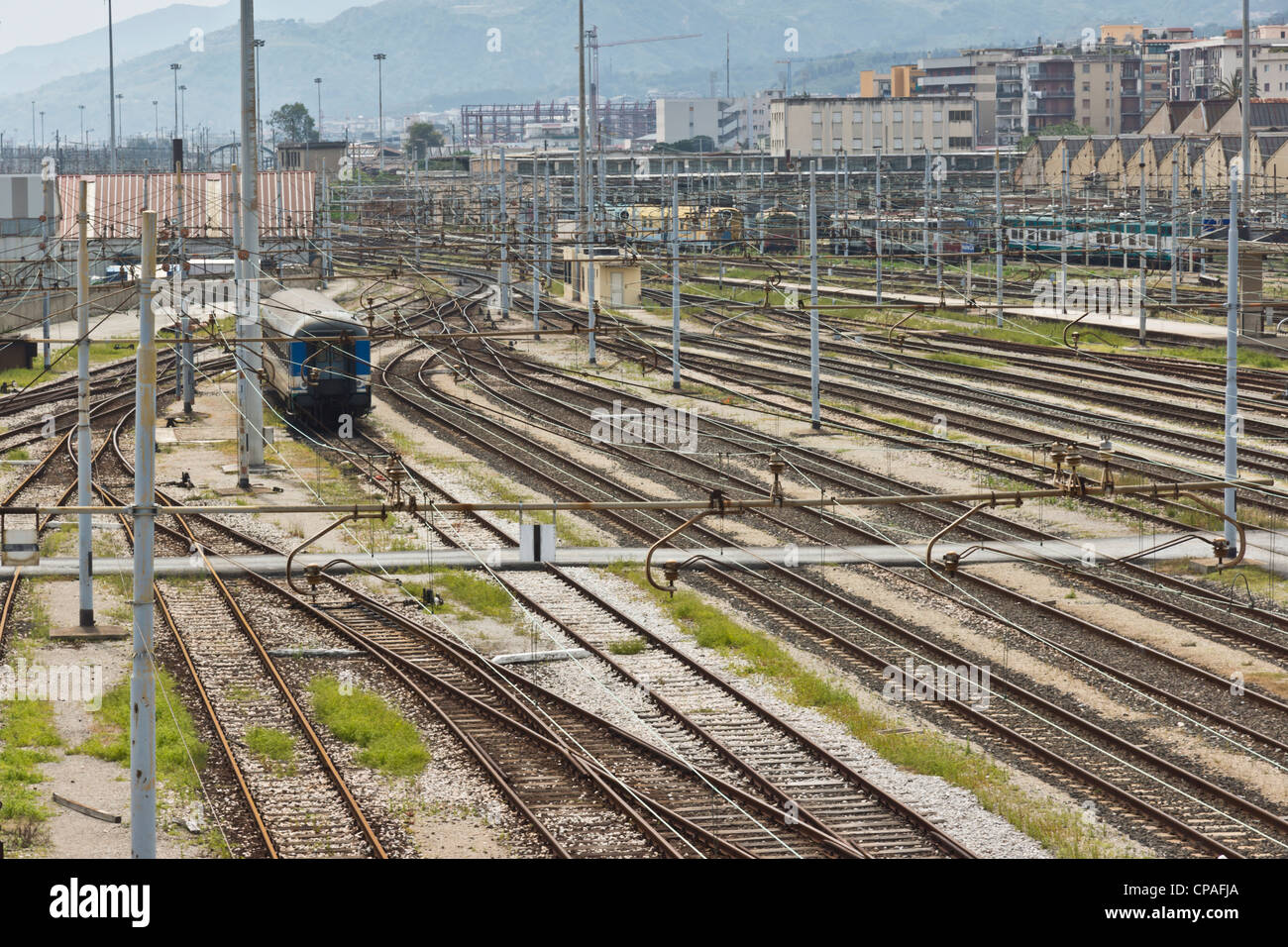 Messina, Sicily, Italy - lines from the railway station Stock Photo - Alamy