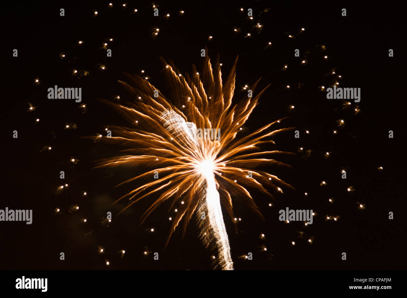 USA, Georgia, Savannah. Fireworks display first Fridays on Savannah ...