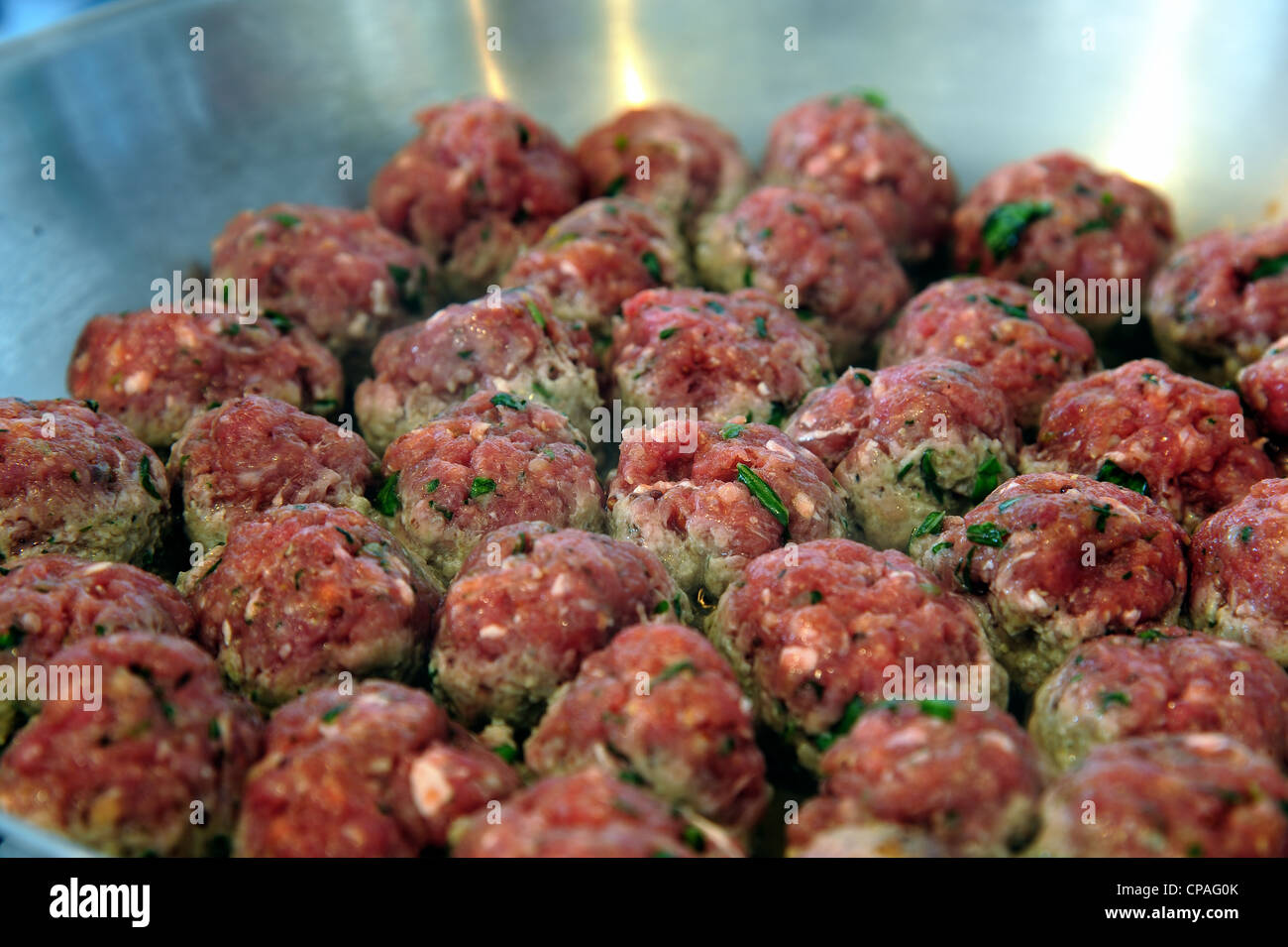 Meat balls with radish hi-res stock photography and images - Alamy