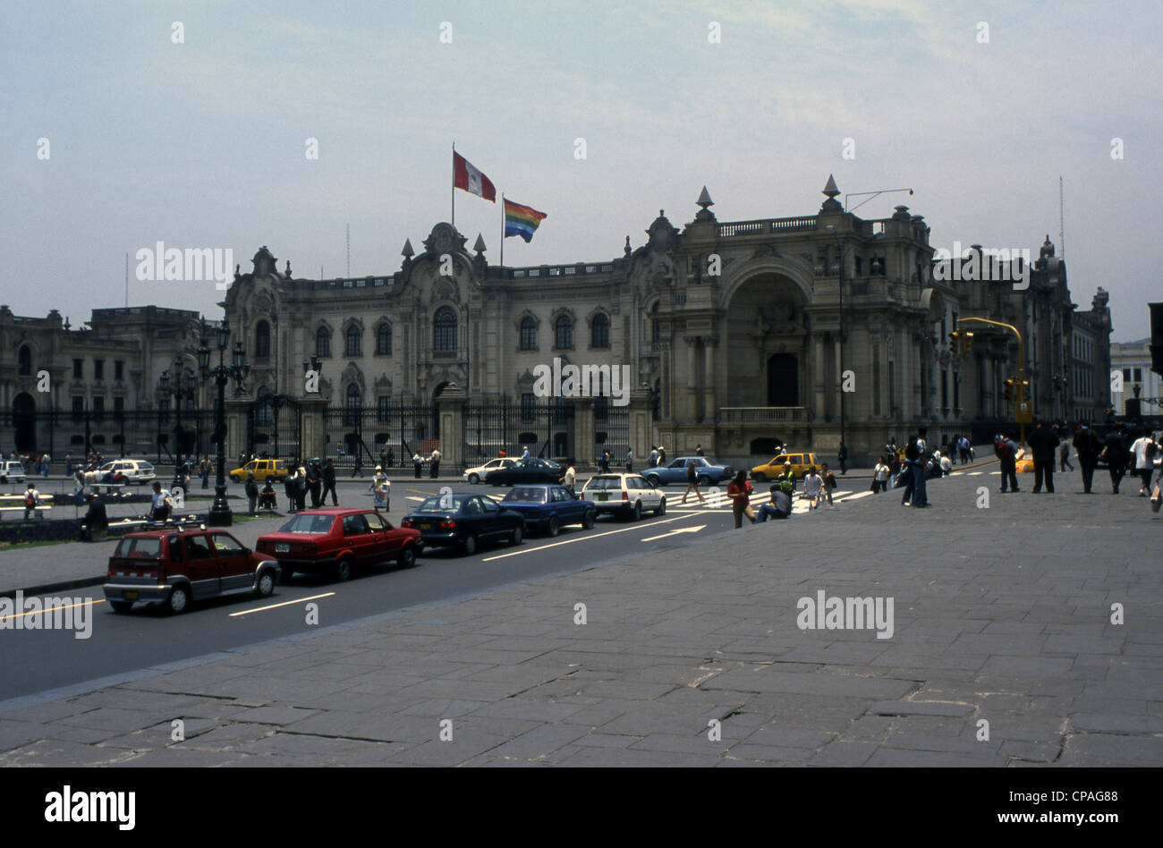 Peru, Lima, Plaza de Armas Stock Photo - Alamy