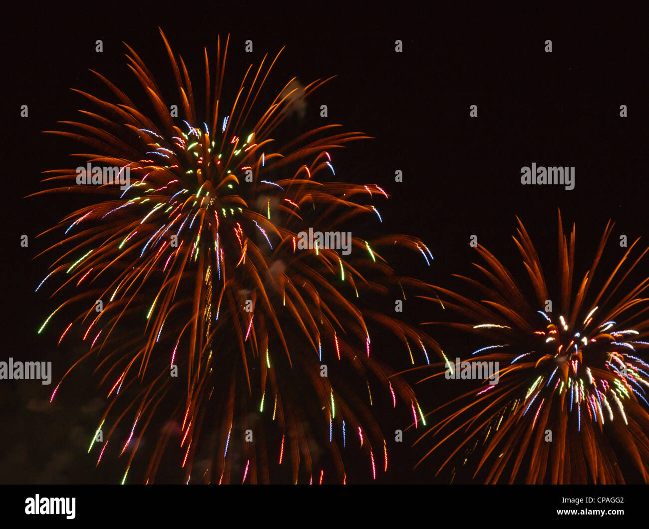 Fireworks at the Albuquerque Hot Air Balloon Fiesta, New Mexico Stock ...