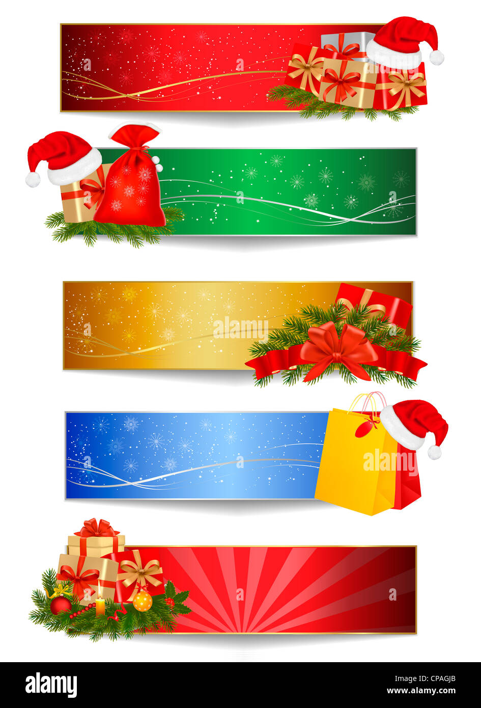 Set of christmas banners Stock Photo - Alamy