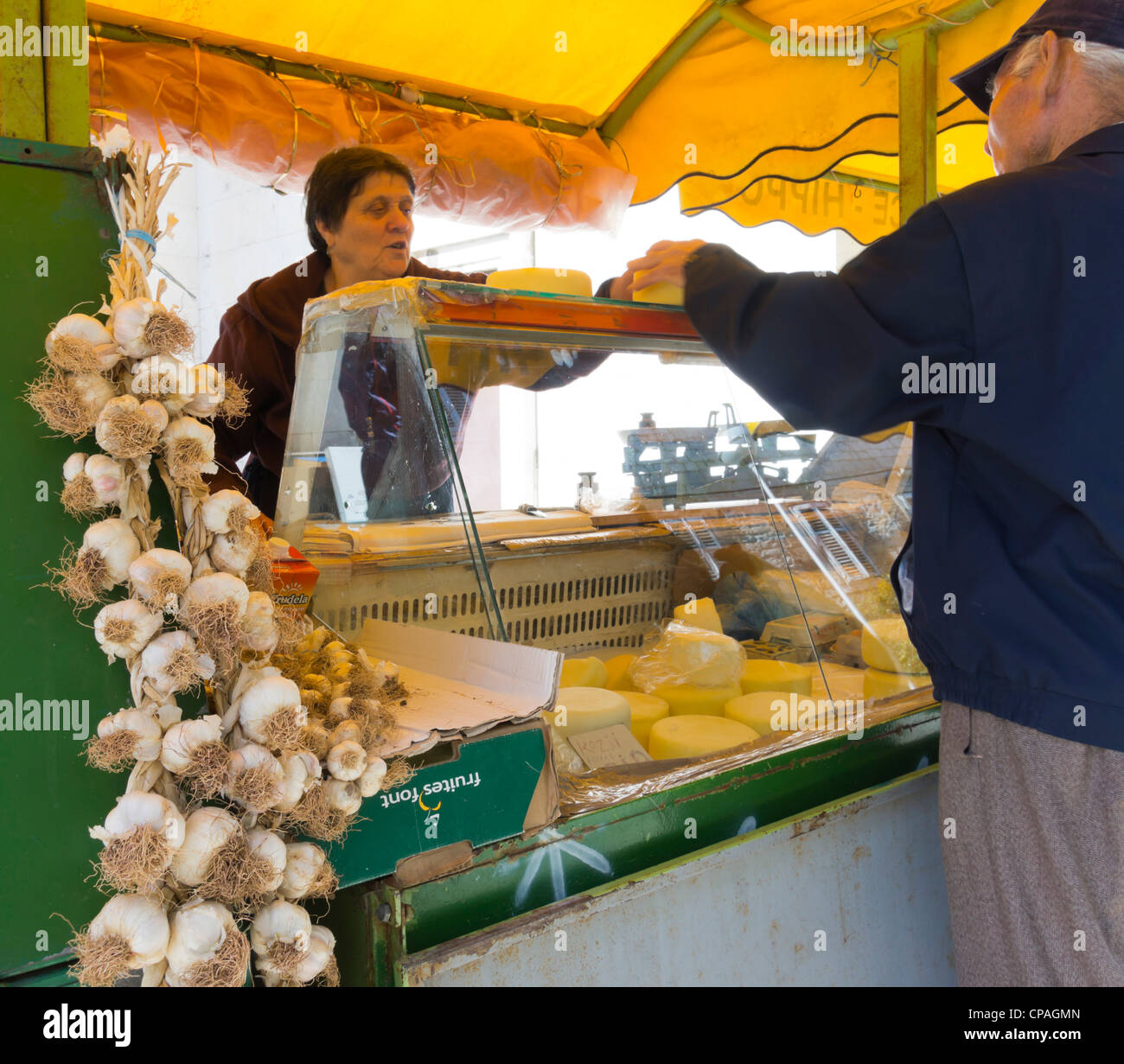Split, Dalmatian coast of Croatia - the Green Market to the south and ...