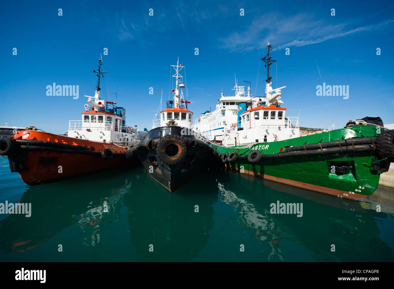 Split, Dalmatian coast of Croatia - harbour tugs Stock Photo - Alamy