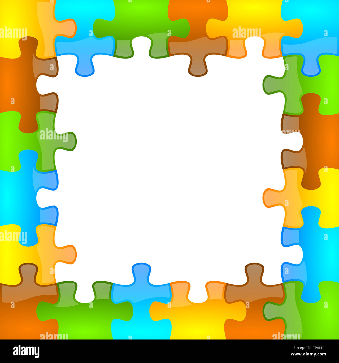6 Puzzle Pieces Clip Art