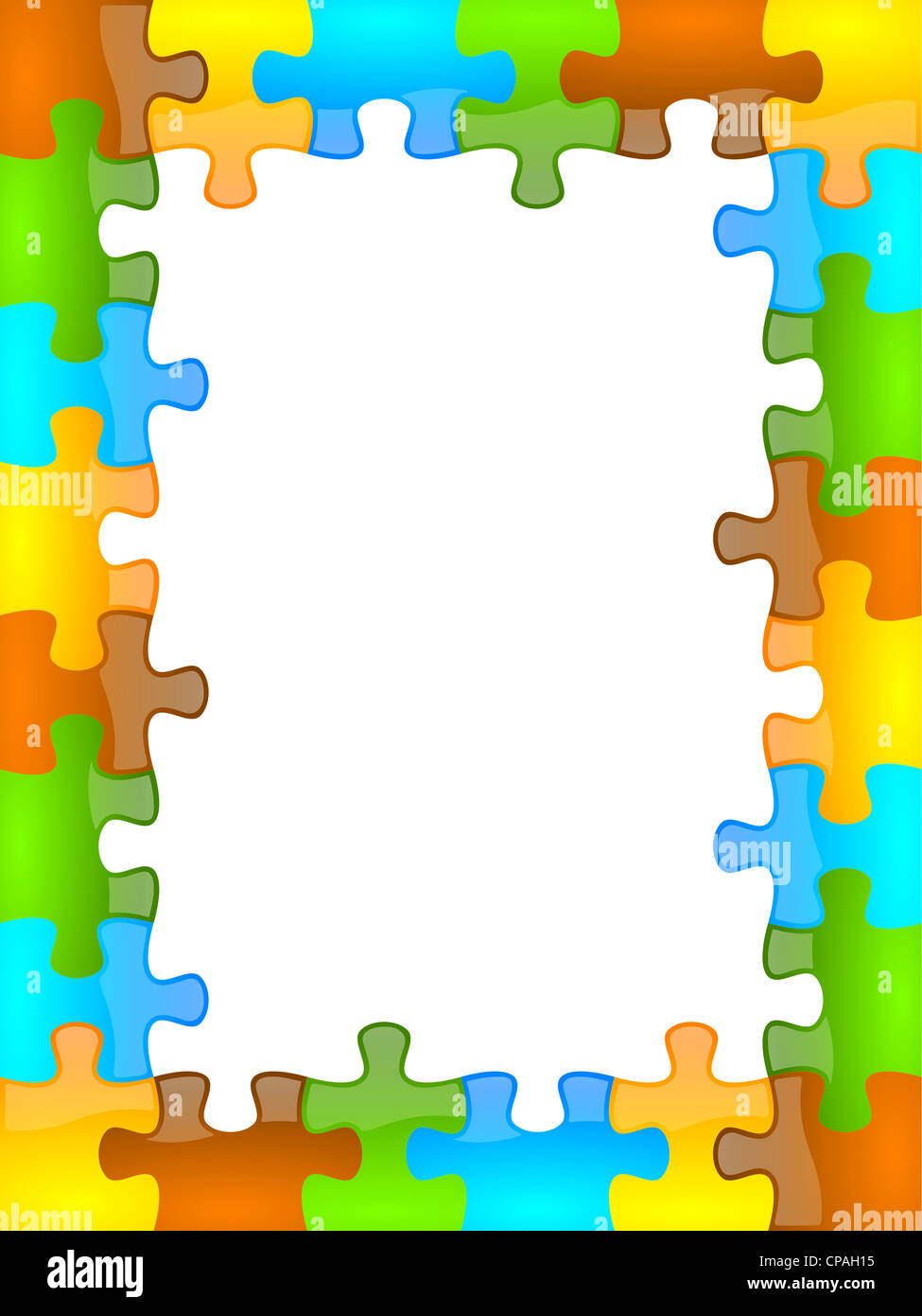 Colored and jazzy puzzle frame background 6 x 8 format Stock Photo - Alamy