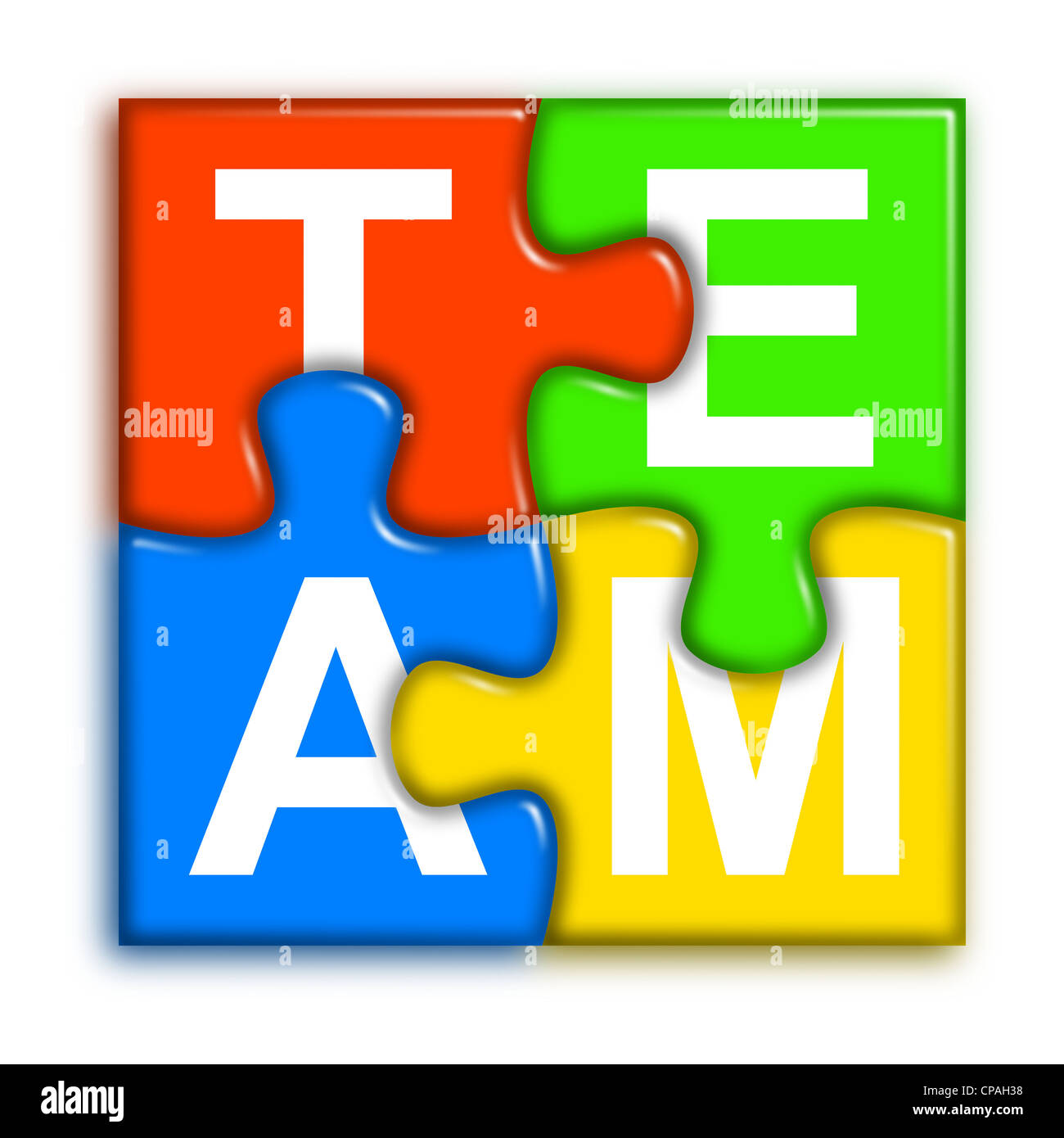 Team work puzzles hi-res stock photography and images - Alamy
