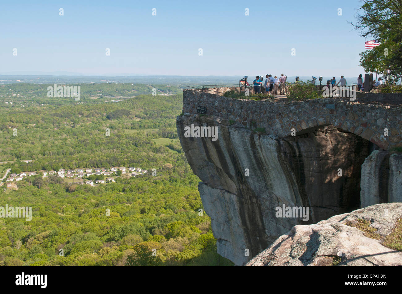 US, TN, Chattanooga. Rock City is popular tourist attraction Stock ...