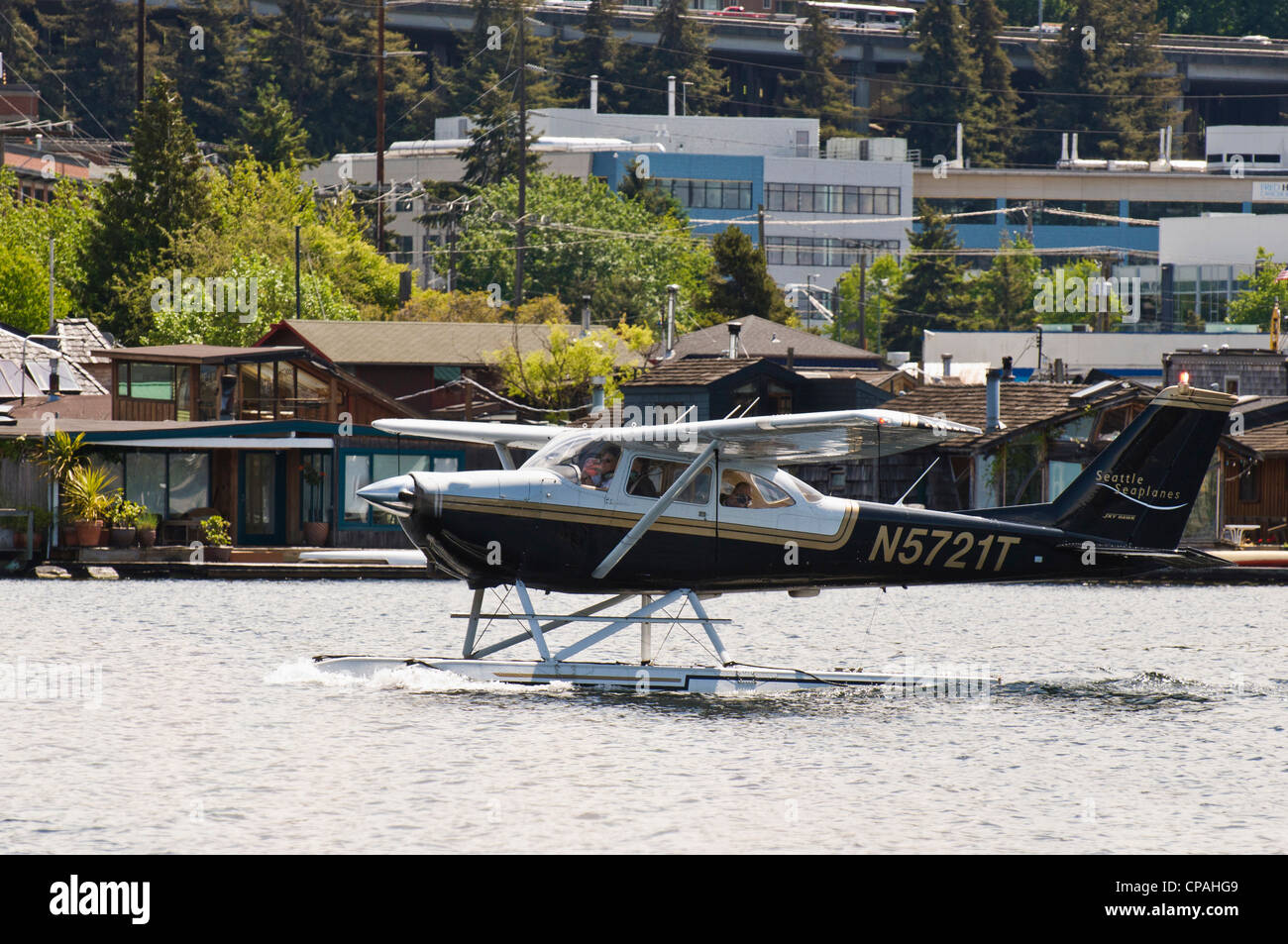 US, WA, Seattle. Float planes popular form of transport in northwest ...