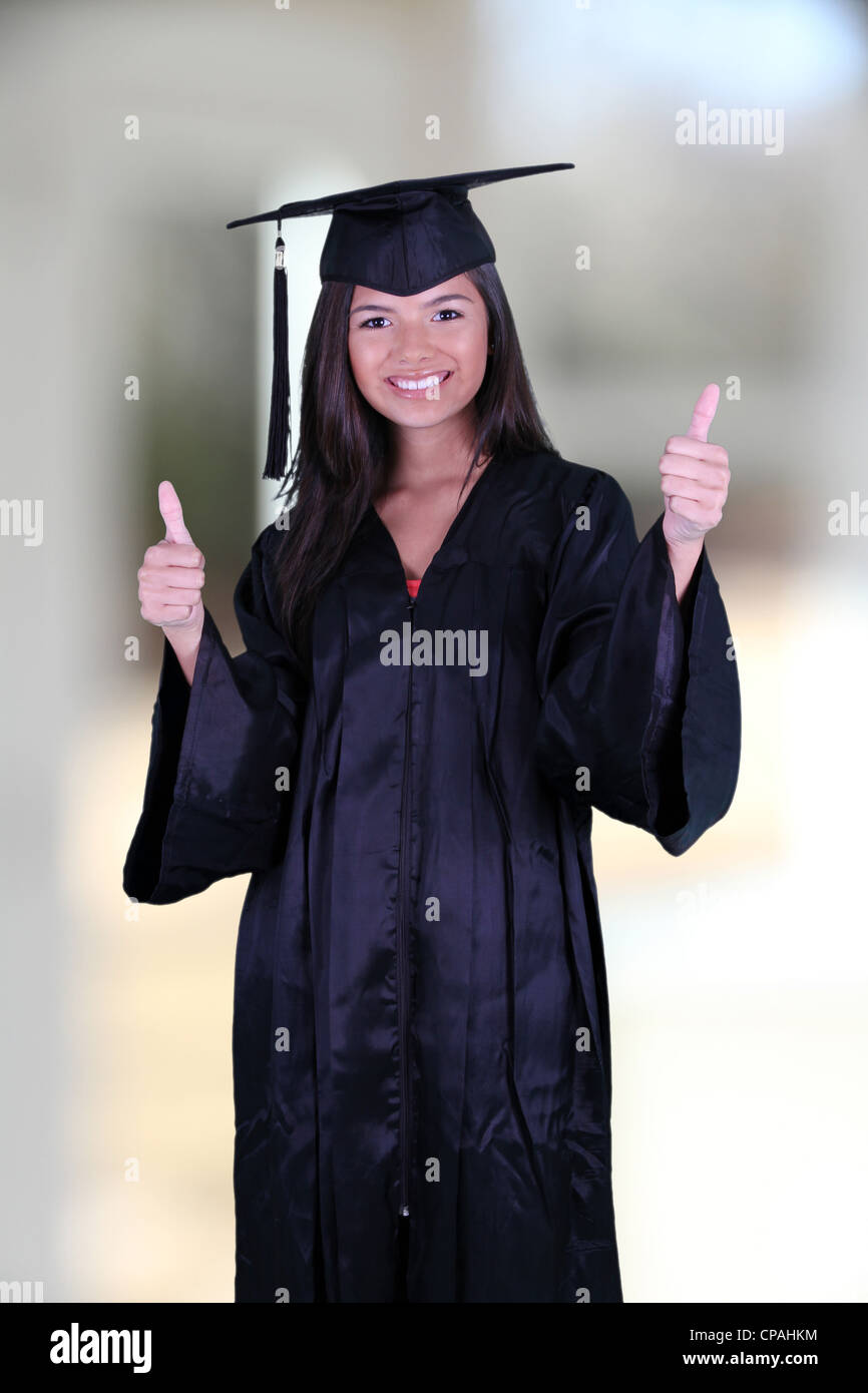 Teenage girl about to have her high school graduation Stock Photo - Alamy