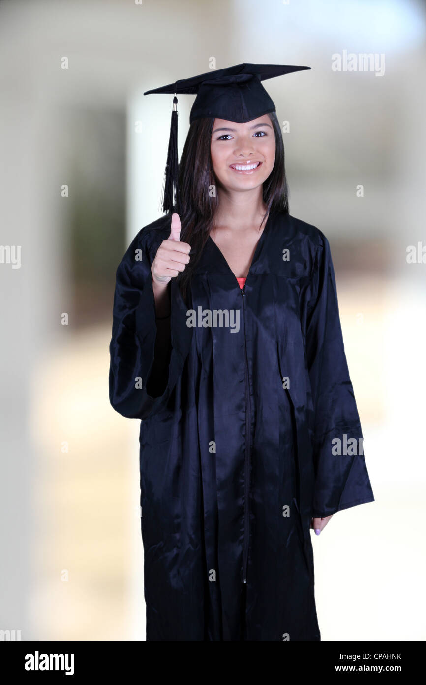 Teenage girl about to have her high school graduation Stock Photo - Alamy