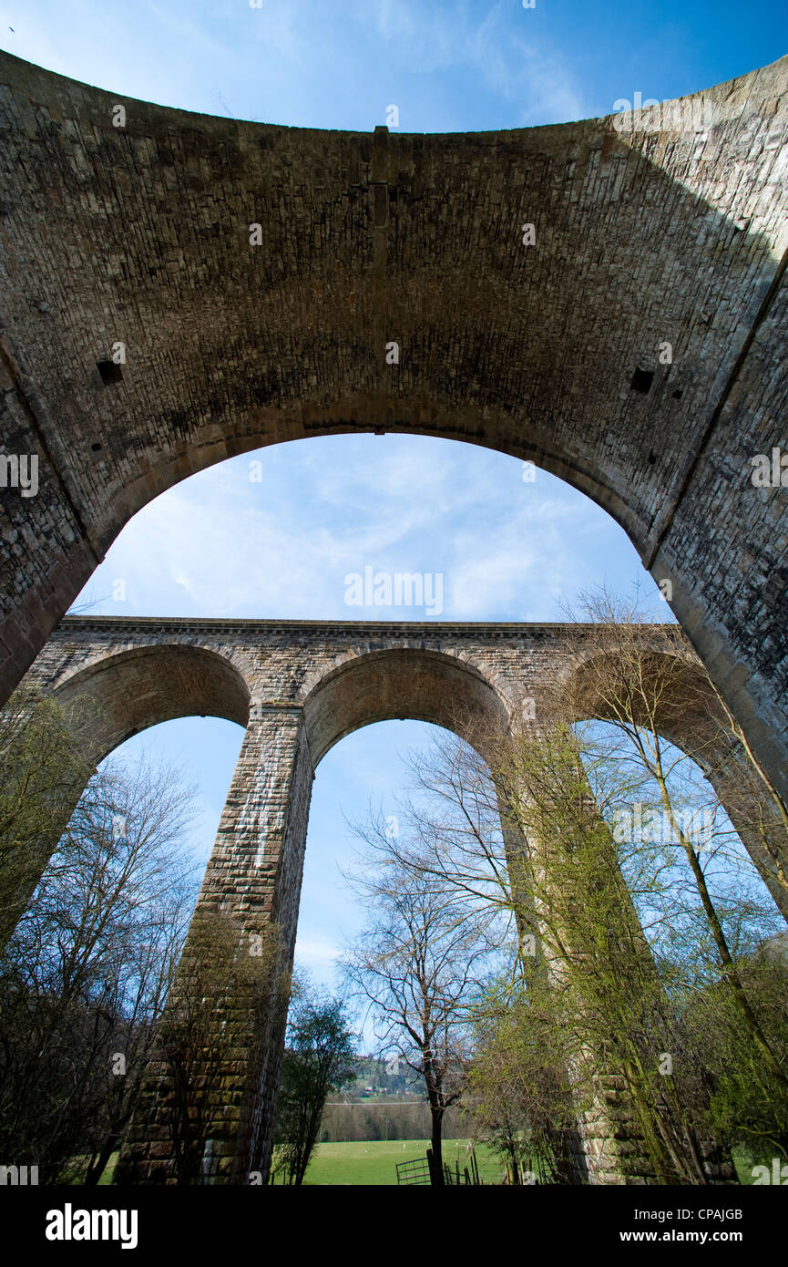 Chirk aqueduct and viaduct, Wales, UK Stock Photo - Alamy