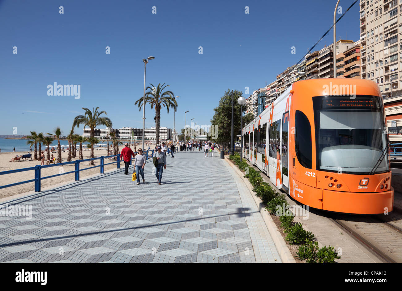 Promenade in Alicante, Catalonia Spain Stock Photo - Alamy