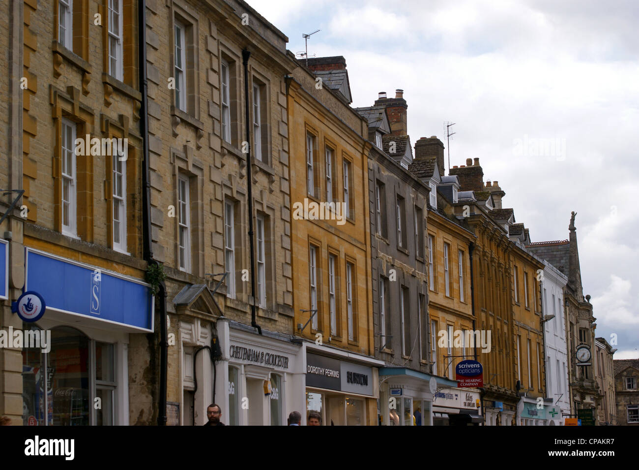Georgian High Street shop frontages, Chipping Norton, Oxfordshire ...