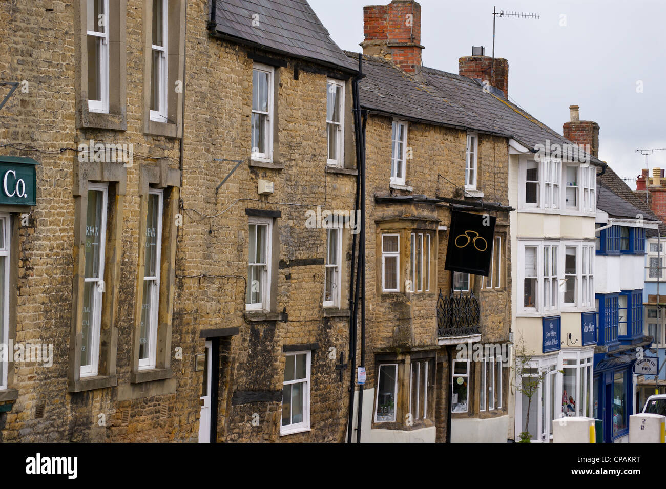 Georgian High Street shop frontages, Chipping Norton, Oxfordshire ...