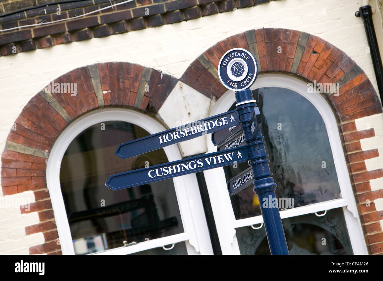 Signpost, Whistable High Street, Kent, England, UK Stock Photo - Alamy