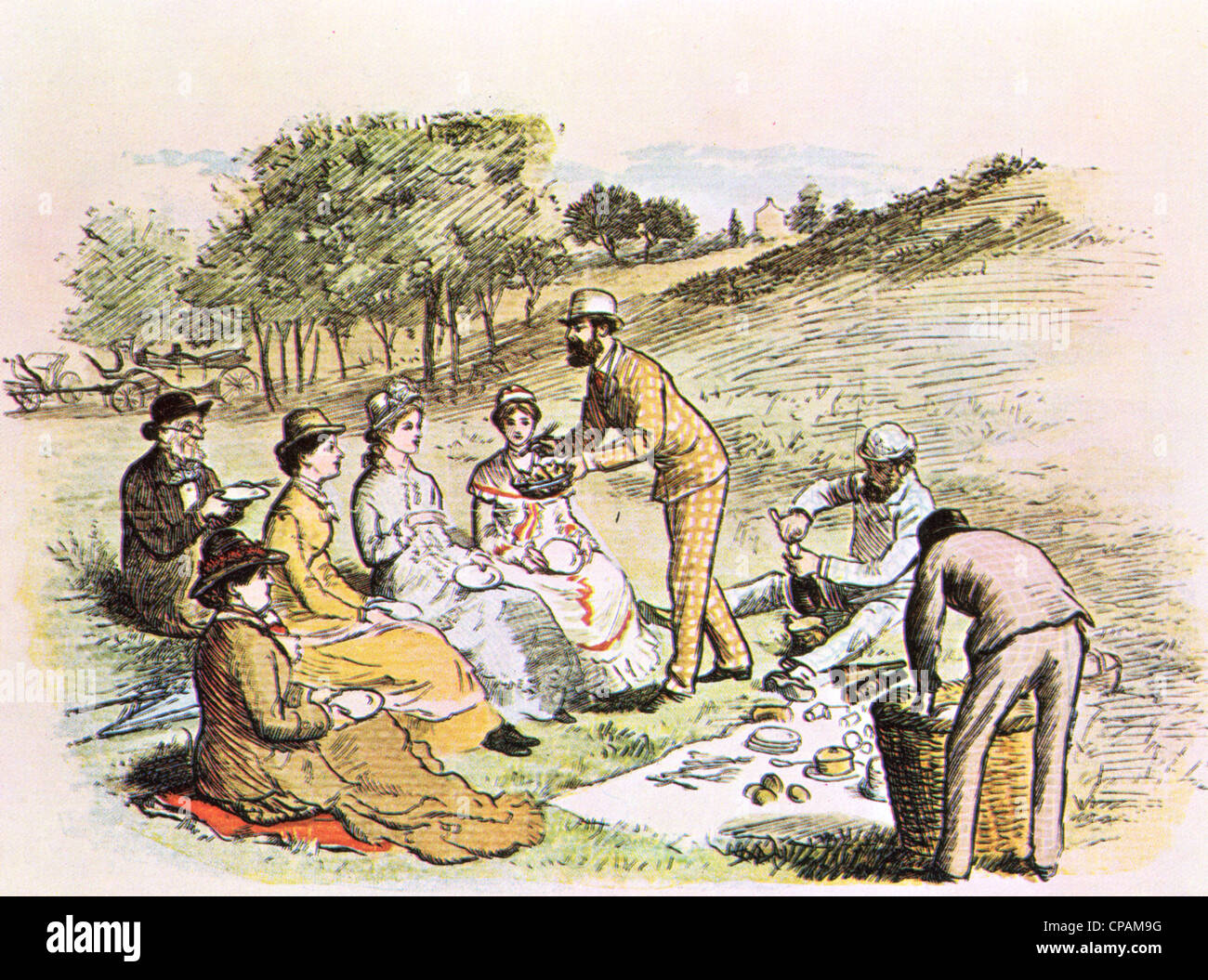 ENGLISH EDWARDIAN family picnic Stock Photo - Alamy