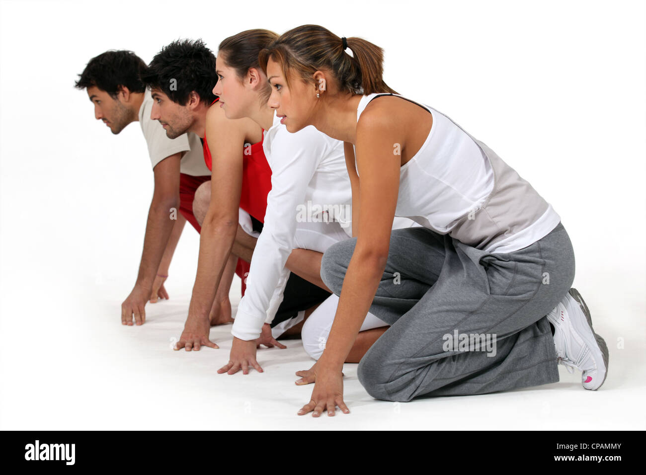 Athletes ready hi-res stock photography and images - Alamy
