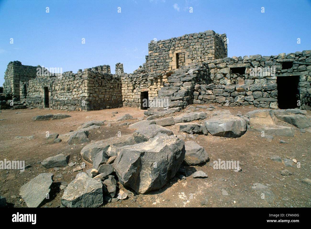 Jordan, Qasr al-Azraq Desert Castle Stock Photo - Alamy