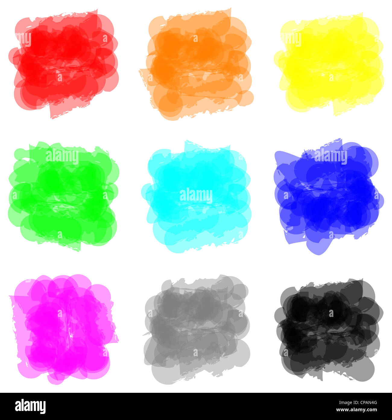 color paint splat set Stock Photo - Alamy